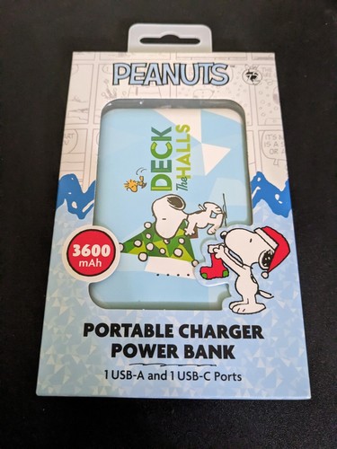 PEANUTS SNOOPY 3600 Mah Portable External Backup Battery Power Bank ...
