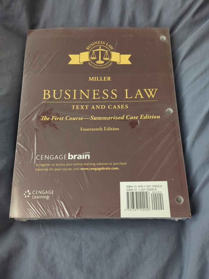 Business Law: Text and Cases - the First Course - Summarized Case ...