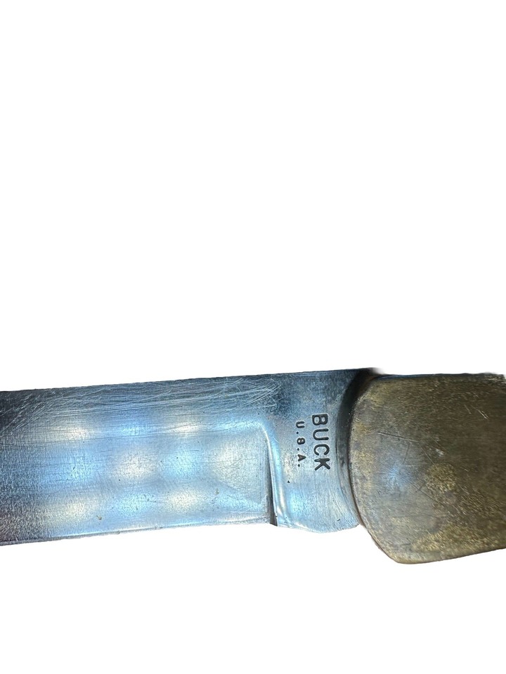 Vintage Buck 110 Folding Knife Inverted 2 Line Stamp 1967-1972 With ...