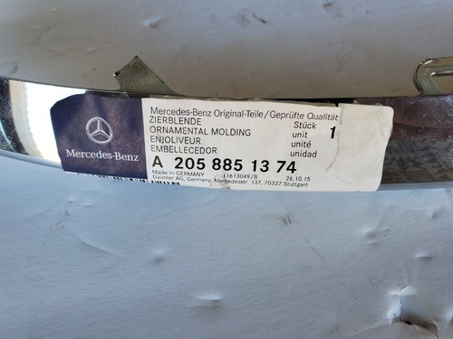 Mercedes Benz C300 C400 2015 2016 2017 Front Bumper Chrome Moulding ...