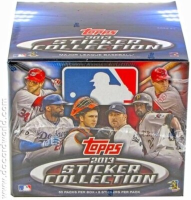Topps 2013 MLB Baseball Sticker Collection 50 Packs of 8 Stickers ...