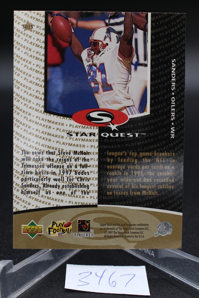 1997 Collector's Choice Football Star Quest #SQ33 Chris Sanders | eBay