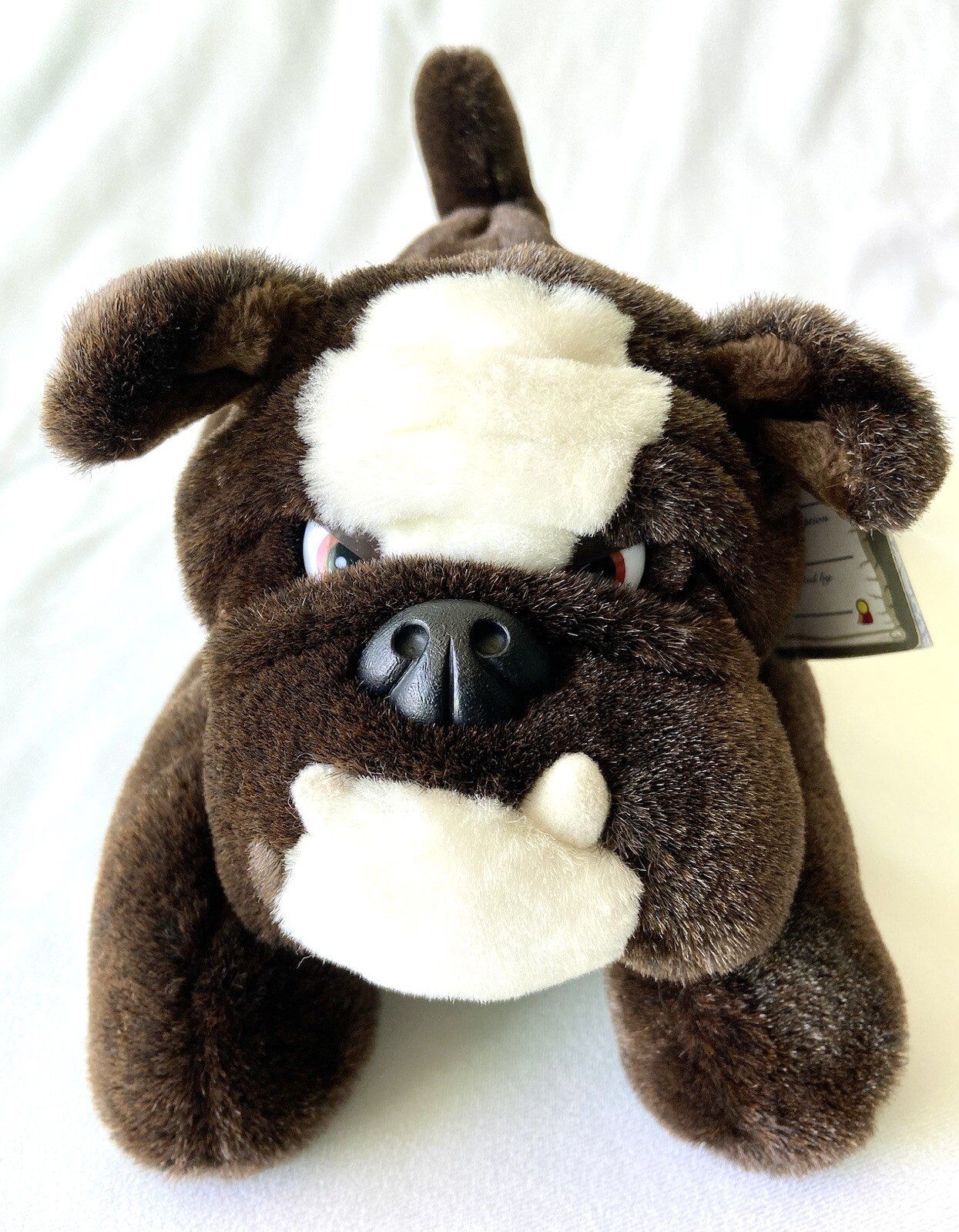 Aurora Flopsies Collection - Junkyard Dog Plush, 12” Brown Bulldog w ...