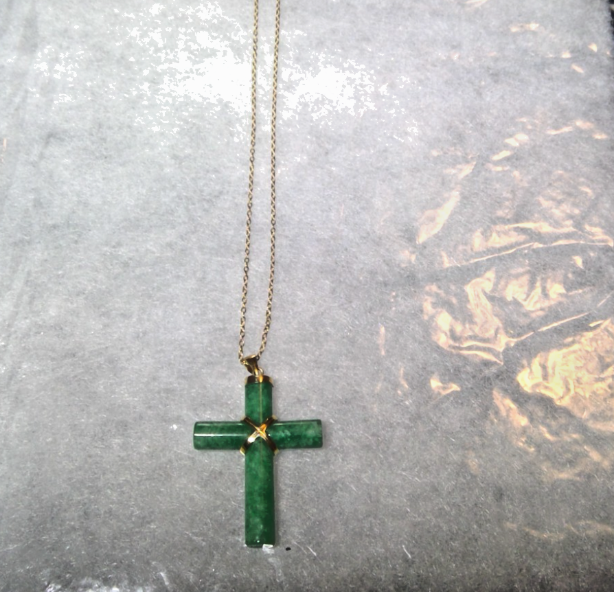 Jade Cross Necklace Sterling Silver | eBay