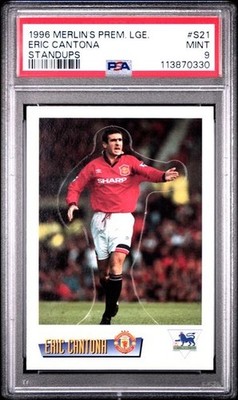 ERIC CANTONA 1996 Merlin's Premier League #S21 Standups PSA 9 Mint Pop ...