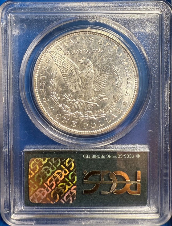 MORGAN SILVER DOLLAR 1890 PCGS MS63 REALLY NICE LOOKING OLDER GREEN ...