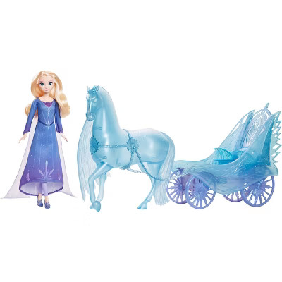 Disney Frozen Elsa Fashion Toy Doll with Dress Nokk Adventure Carriage ...