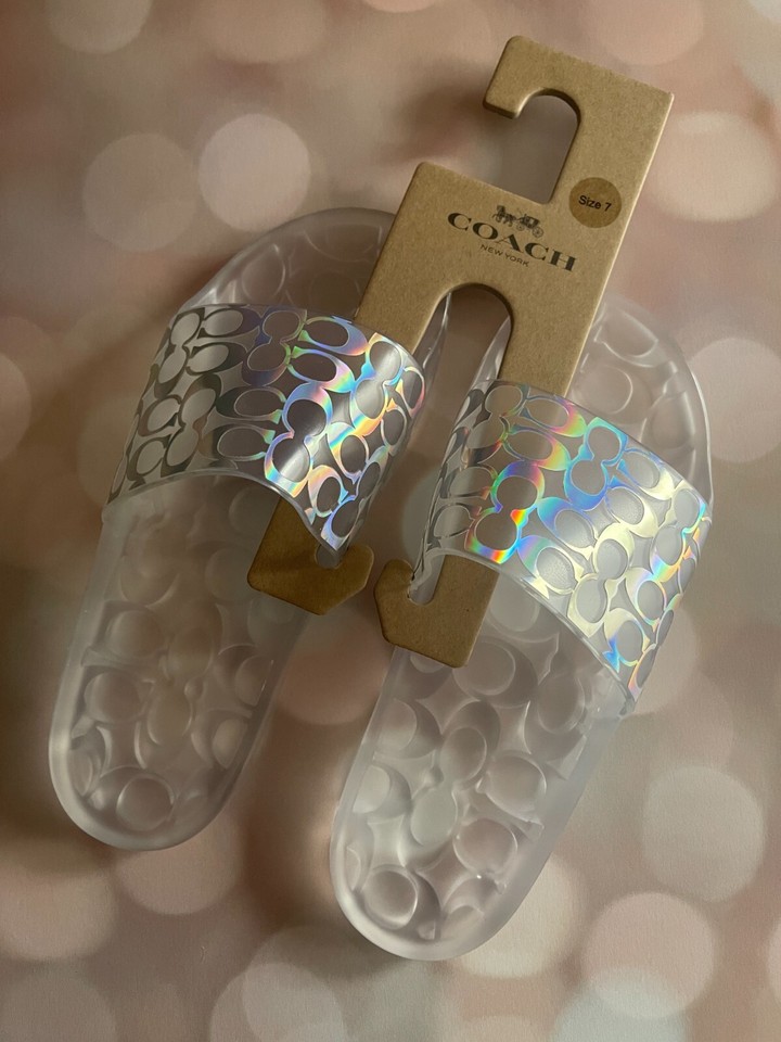 Coach Ugo Signature Rubber Slide Clear Pick size | eBay