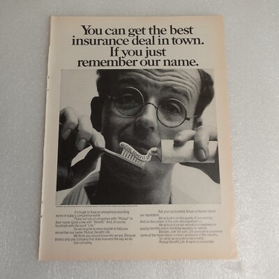 Vintage Print Ad Mutual Benefit Life Insurance Sports Illustrated Oct ...