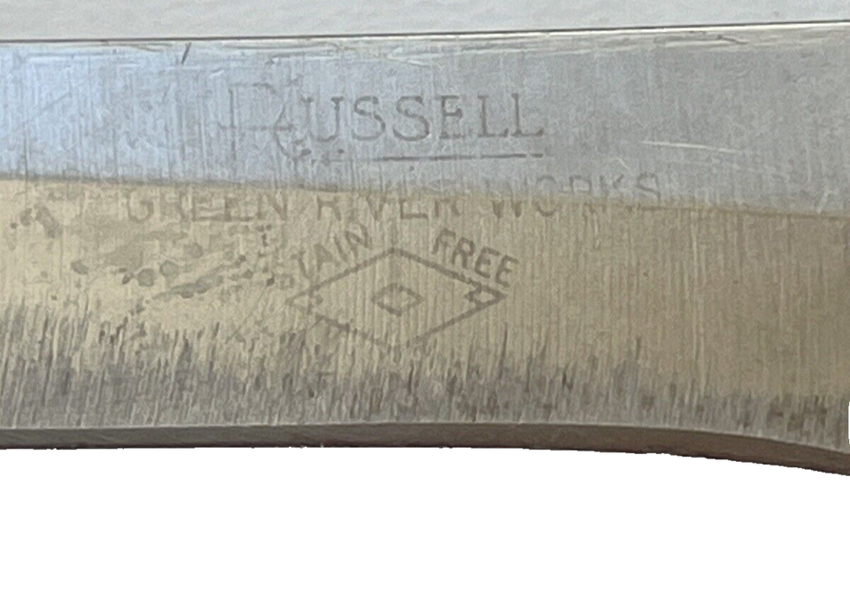 Vintage Russell Green River Works Knife USA Made Leather Sheath 159-6 6 ...
