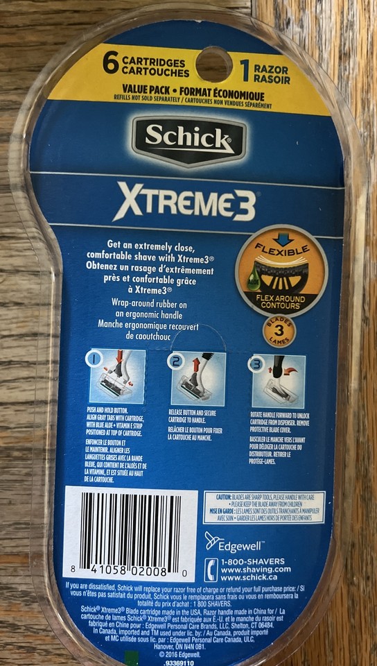 Schick Xtreme3 Mens Cartridge Razor Value Pack 1 Handle 6 Cartridges | eBay