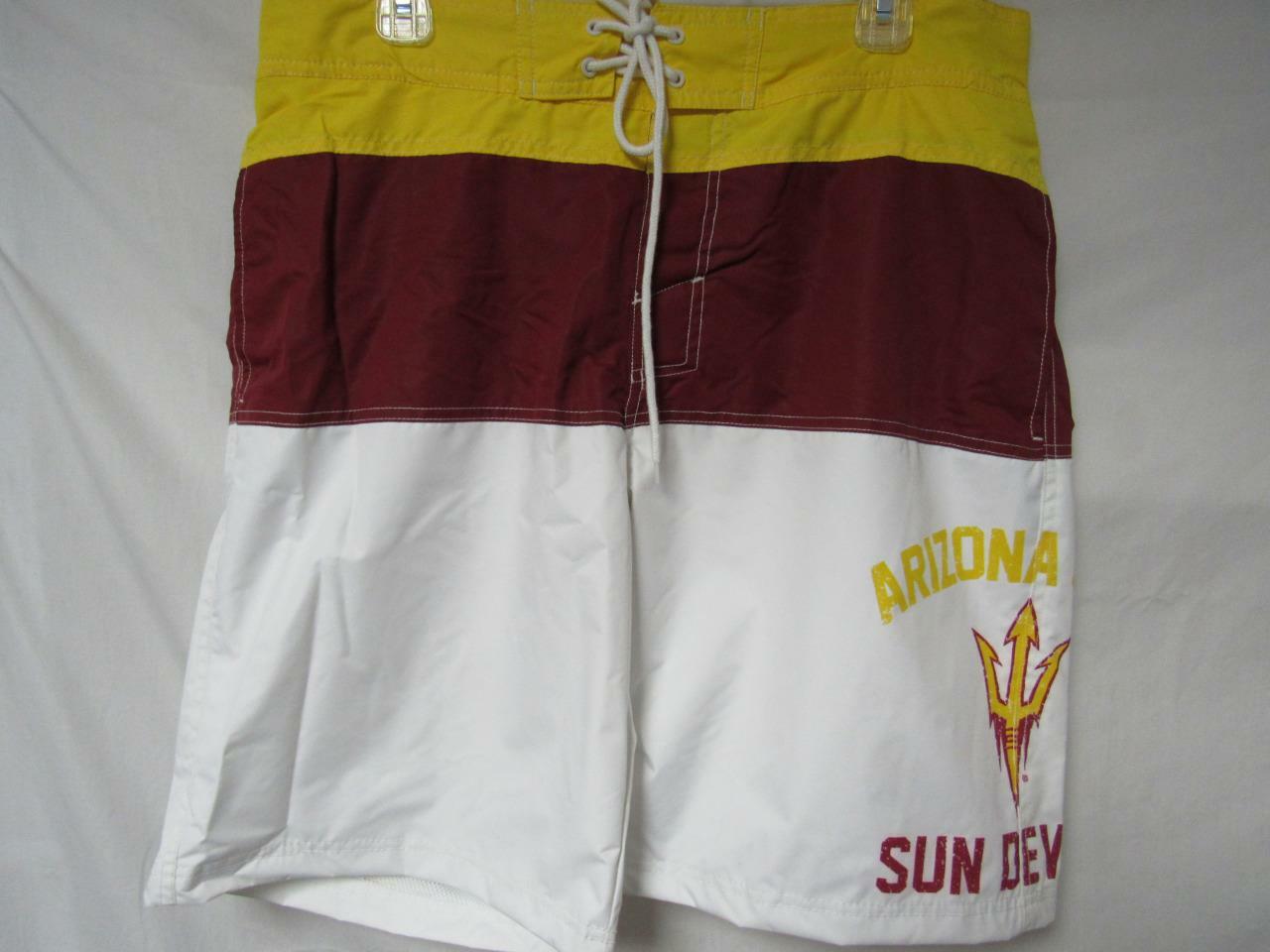 Arizona State Sun Devils Mens Size Large Screened Swim Trunks C1 334 | eBay