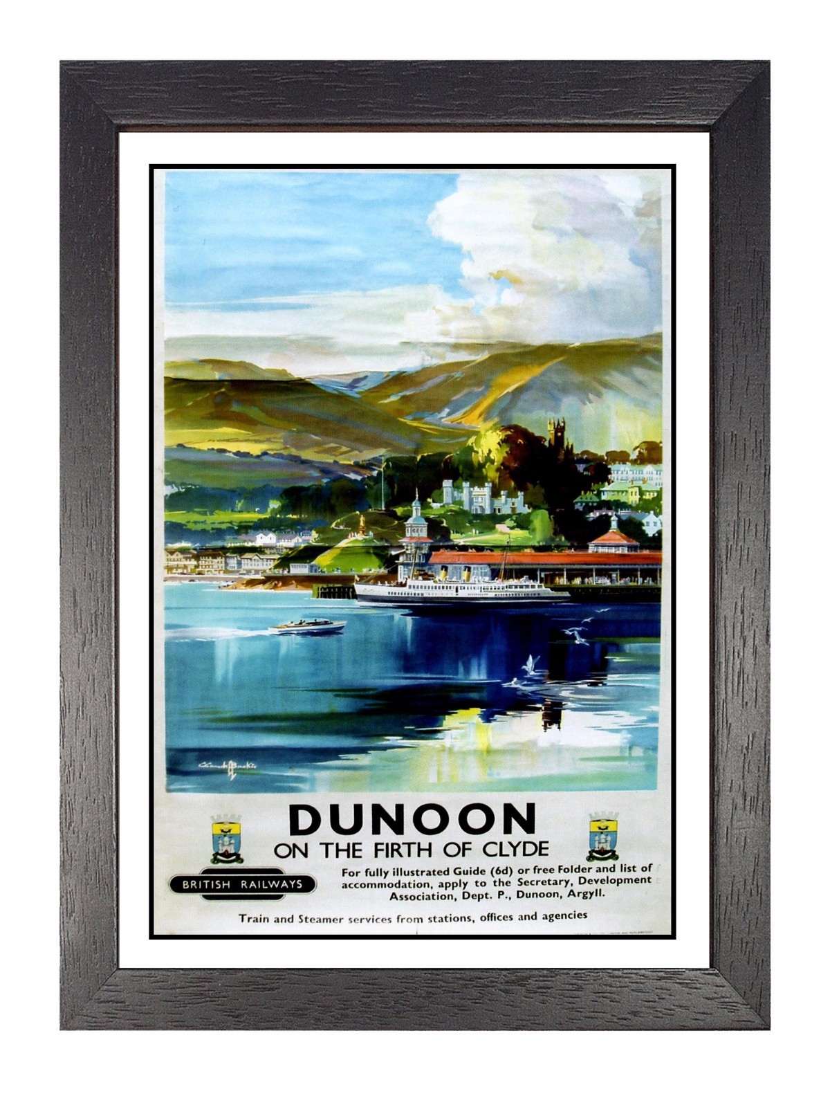 Dunoon On The Railway Vintage Holiday Beautiful Amazing Poster Dunoon ...