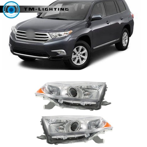 Headlights For 2011-2013 Toyota Highlander Limited Left+Right Headlamps ...
