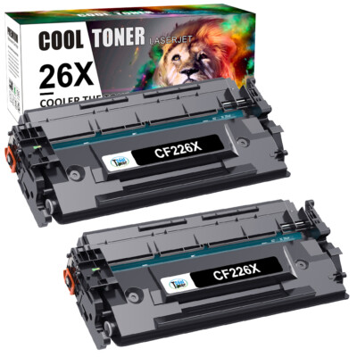 2 Pack CF226X Toner Cartridge for HP 26X Laserjet Printer Pro M402dn ...
