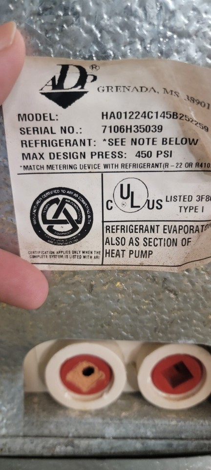 HVAC - ADP Evaporator Coil - HA01224C145B252259 - (R410A - NOT INCLUDED ...