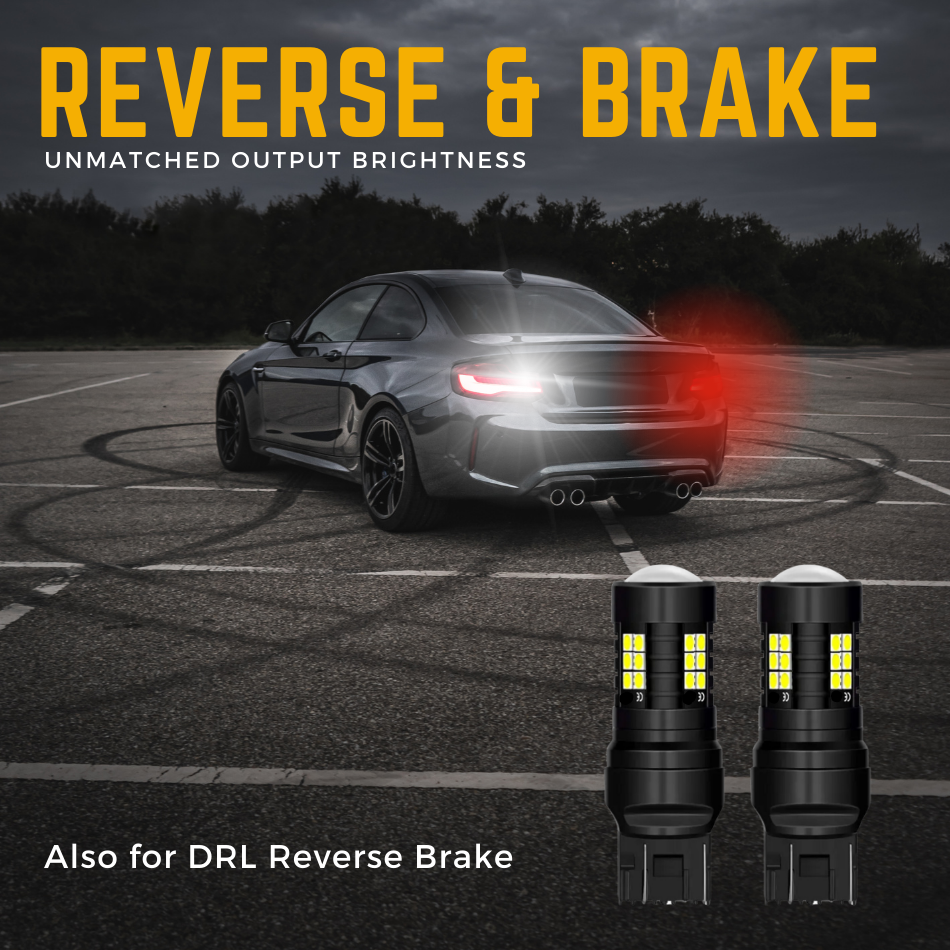 T20 580 Led DRL Side Light Xenon White Smd Canbus Headlight W21/5w 7443 ...