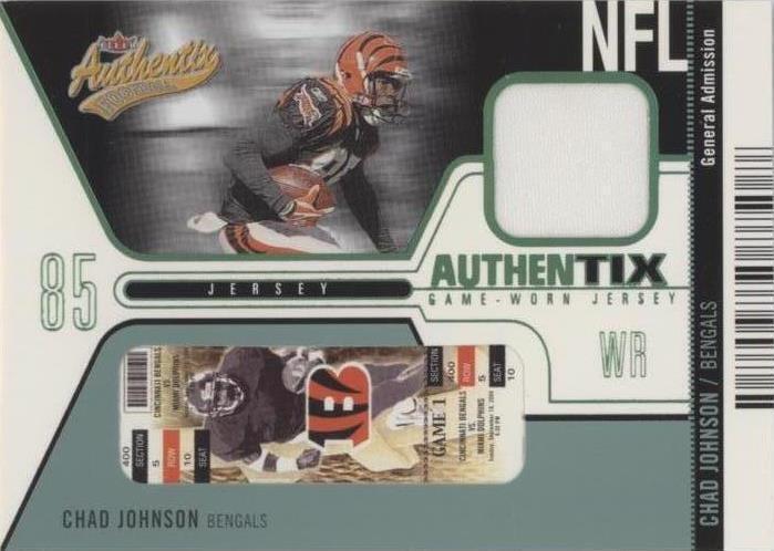 2004 Fleer Authentix - Authentix Jersey Chad Johnson #JA-CJ General ...