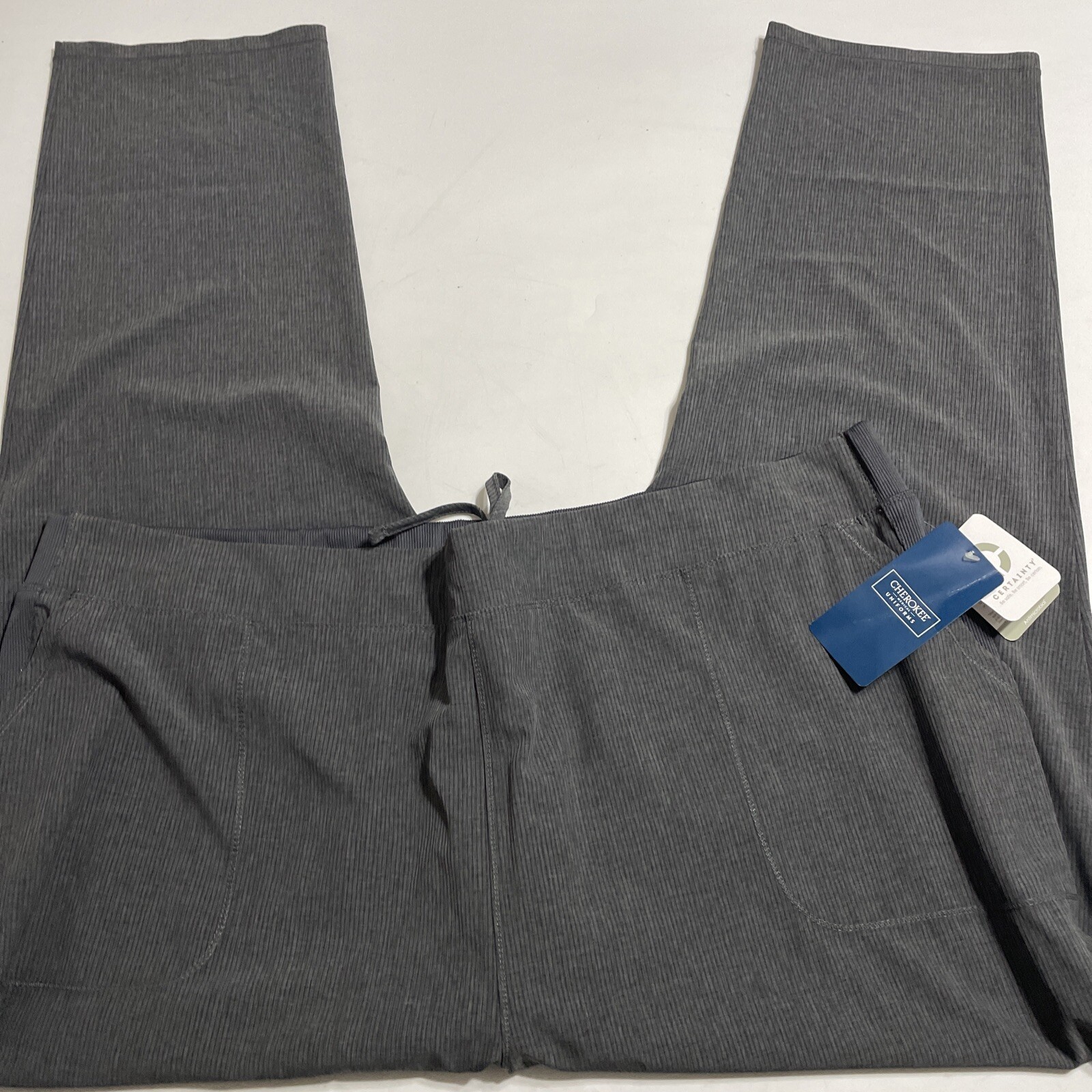 Cherokee Women's 3XL Elastic Waist Cargo Scrub Pants Charcoal CK248A ...