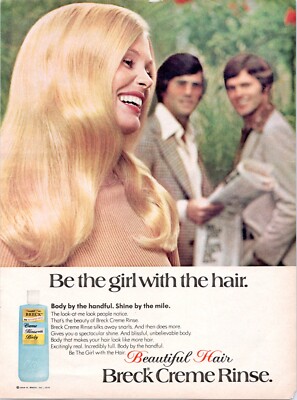 1974 Ad - The Secret to Beautiful Hair - Breck Creme Rinse for Luscious ...