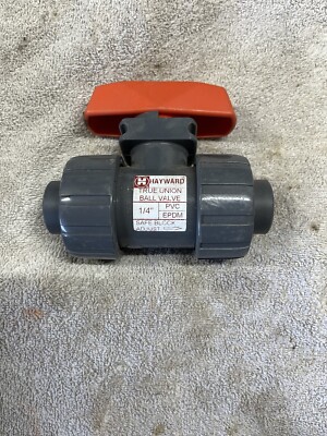Hayward 1/4” Sch 80 PVC True Union Ball Valve EPDM Gaskets NPT Fittings ...