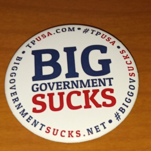 Charlie Kirk TPUSA Big Government Sucks / Capitalism Pin Set Buttons (2 ...