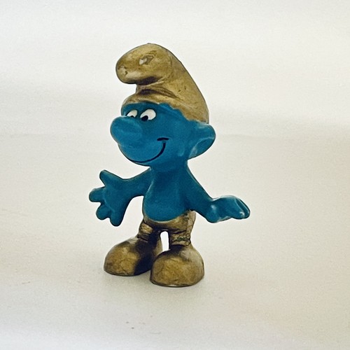 Smurfs Gold Smurf Vintage Figure 20005 Golden Smurf Original Portugal ...