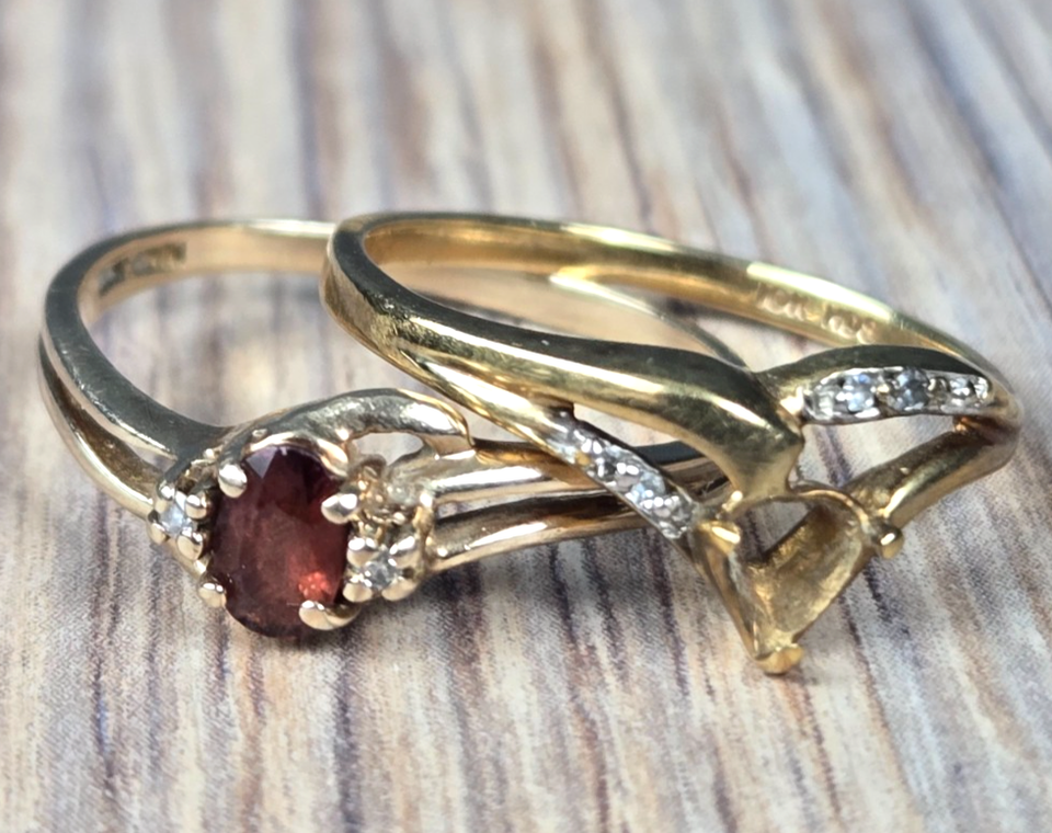 4.98 grams 10 kt gold jewelry scrap lot, rings necklace | eBay