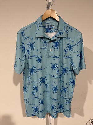 Chubbies Hawaiian Palm Tree Tropical Performance Polo Shirt Sz Small | eBay