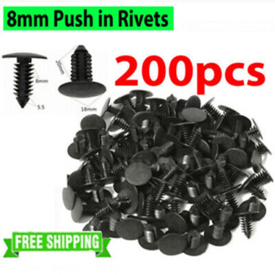 200X Bumper Fastener Clips Auto Car Hole Plastic Rivets Retainer Fender ...