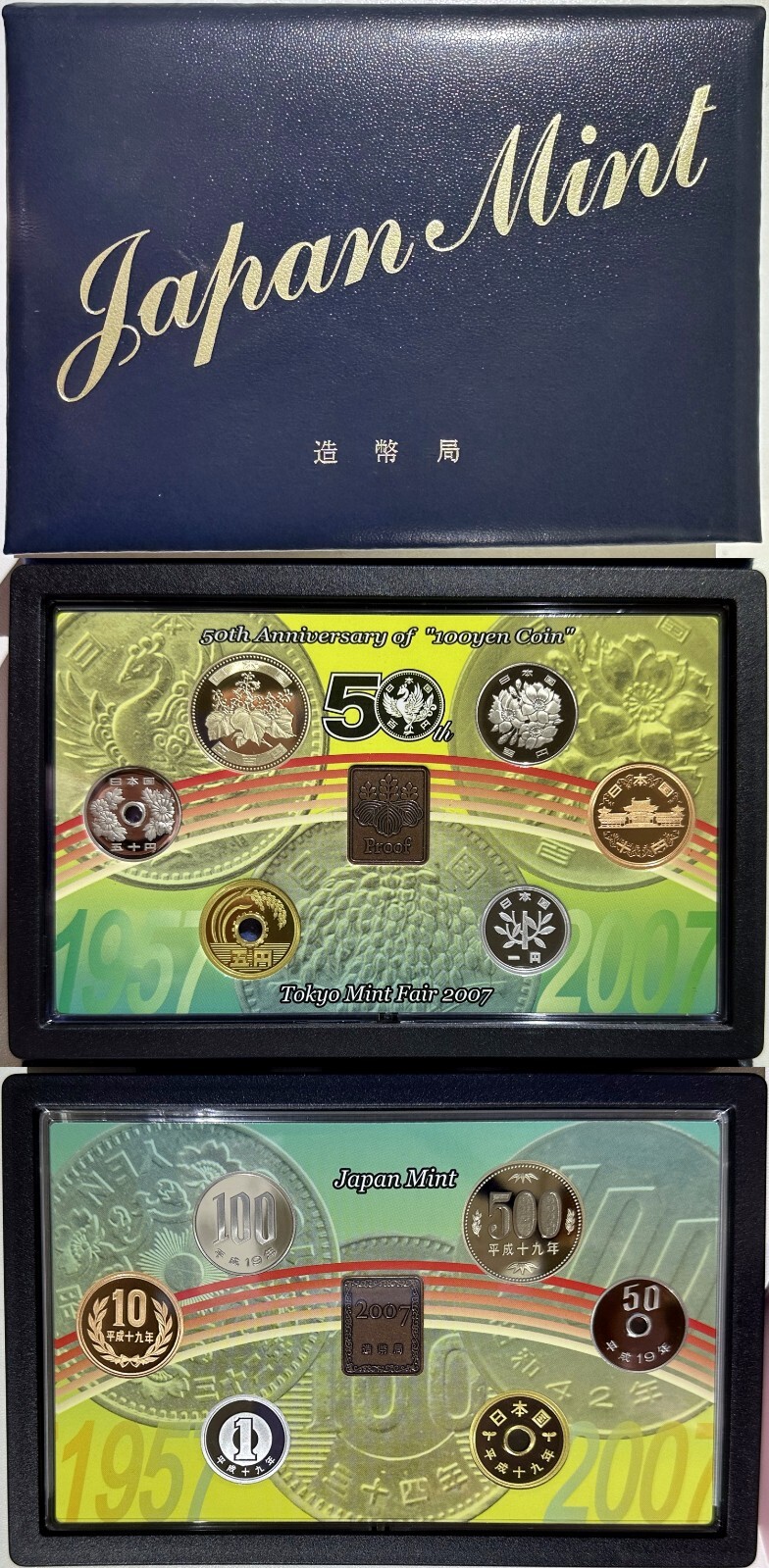 Japan 2007 Proof Set Mint Bereau Tokyo Fair 50th Annivesary of 100 Yen ...