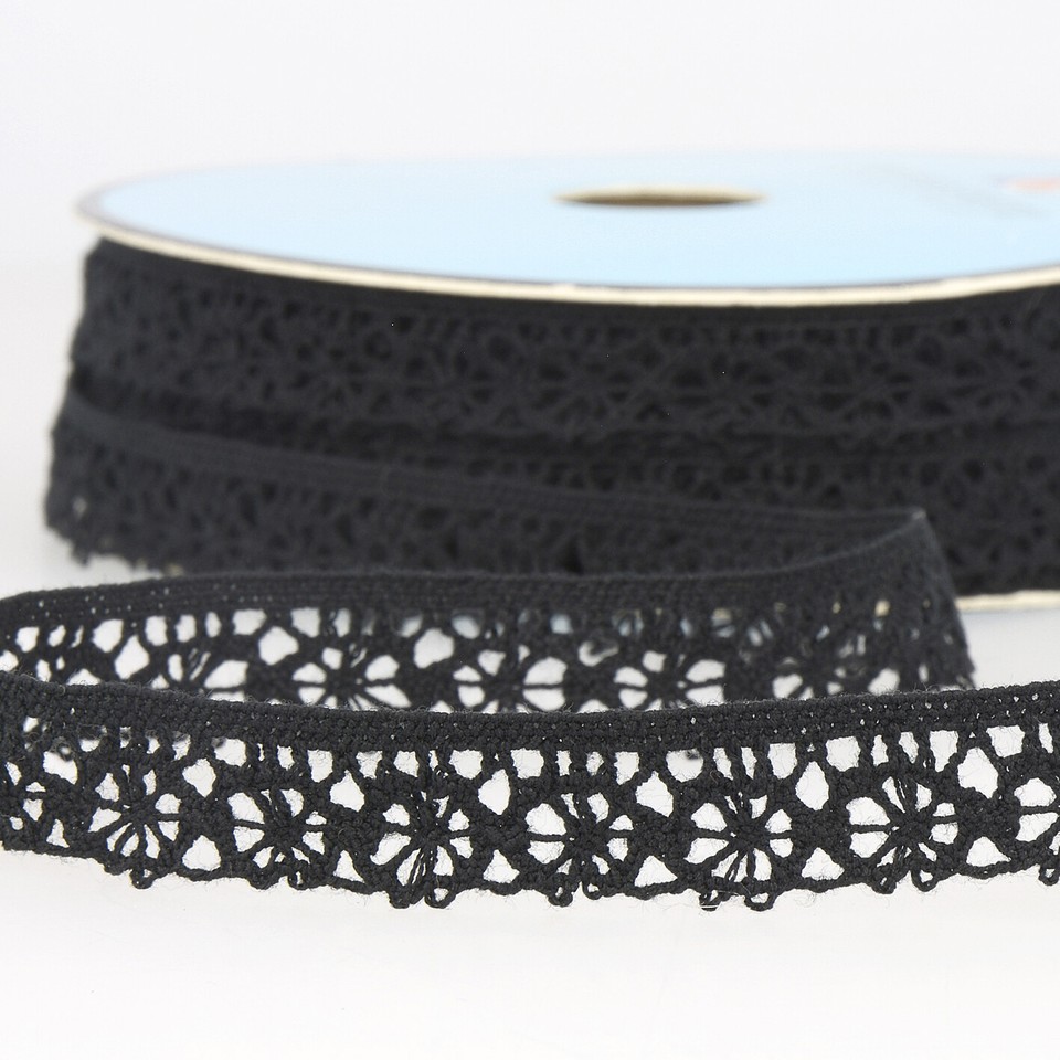 Cotton Lace Ribbon 15mm Stephanoise Cluny Crochet Lace - 36 Colours ...
