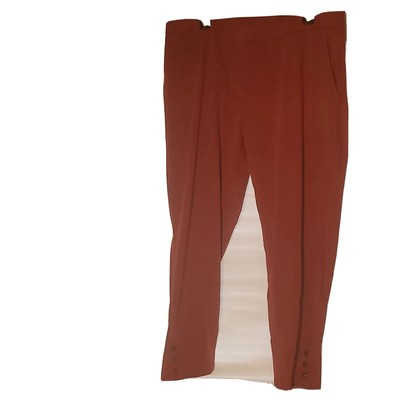 Ruby Rd. Women's Mid-rise 3 Button Ankle Red Pull-on Pants Size XL | eBay