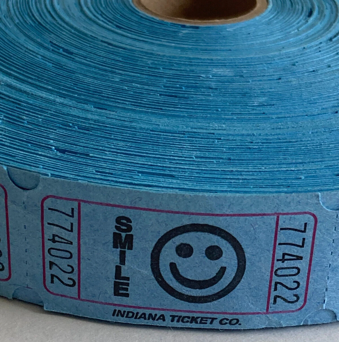 Blue Raffle Ticket