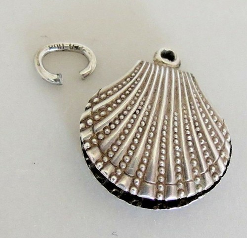 Vintage Silver SEASHELL 3D Souvenir Travel Ocean Charm | eBay