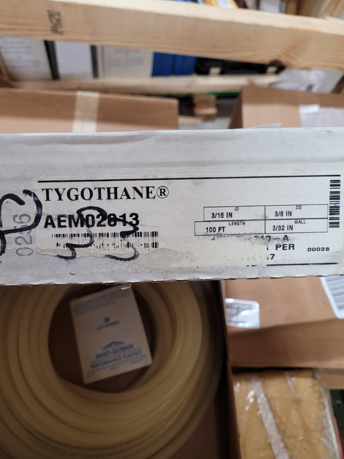 Tygon AEM02013 Tubing,Tygothane(R)3/16 in Inside Dia 3/32 in Wall Thick ...