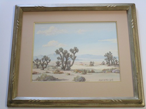 RALPH LYTLE ANTIQUE EARLY CALIFORNIA DESERT LANDSCAPE AMERICAN PAINTING ...