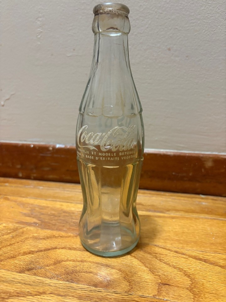Vintage Coca Cola Bottle Glass Embossed French Arabic Writing - FREE ...
