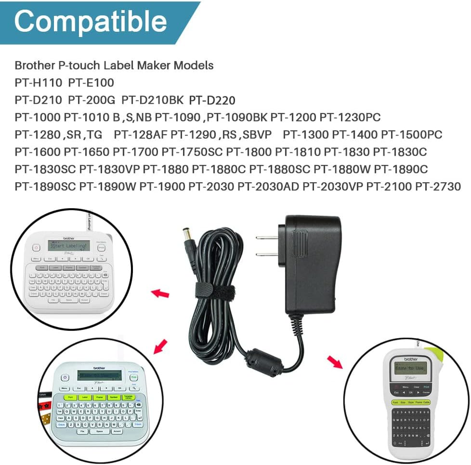 Ac Dc Adapter for Brother P-Touch PT-D210 PTD 210 PTD220 PT-D200VP ...