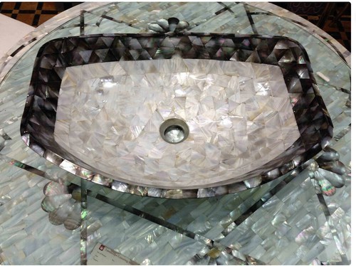 20''x15'' Marble Bathroom kitchen Washbasin Stone Sink Inlay with mop ...