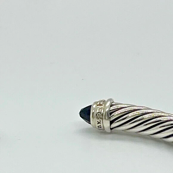 Pre-owned David Yurman Black Onyx and Diamonds 5mm Cuff Small | eBay
