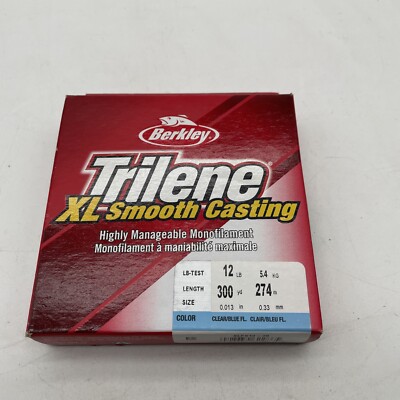 Berkley Trilene XL Fishing Line - 12 LB Test - 300 YDs - Clear Blue ...