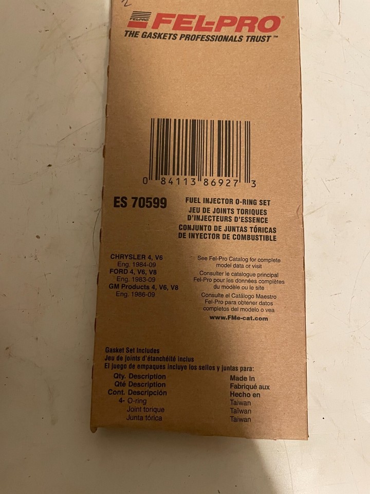 Fuel Injector O-Ring Kit Upper FEL-PRO ES 70599 | eBay