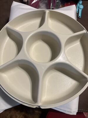 Tupperware Veggie Dip Divided Serving Tray w/ Lid 1665-1, 1666-1 NO DIP ...