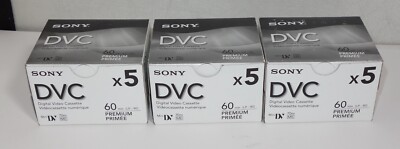 Sony DVC Digital Video Cassette 15 Tapes 60 Min Brand New Premium Mini ...