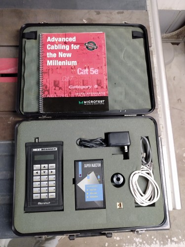Microtest NEXT Handheld Cable Tester Scanner Super Injector + Case PN ...