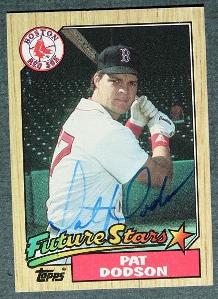 Boston Red Sox Star Pat Dodson signed / autographed 1987 Topps Baseball ...