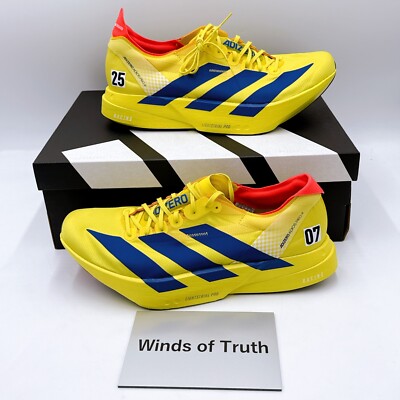 JR6373 adidas Adizero Adios Pro 4 Pure Sulfur Lucid Blue Red Men's US ...
