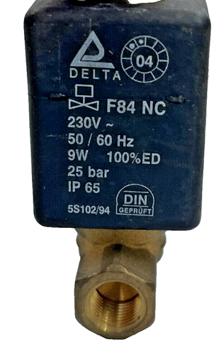 DELTA F84NC IP65 2/2 NC Oil solenoid valve 1/8" 230V~ 50/60 Hz 25 bar ...