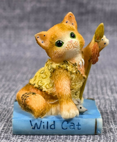 1998 Enesco Calico Kittens "Wild Cat" Miniature Resin Figurine #488976 ...